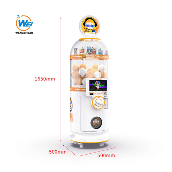 Orange Capsule Shape Gashapon Machine-Acrylic Screen Poster Display ...