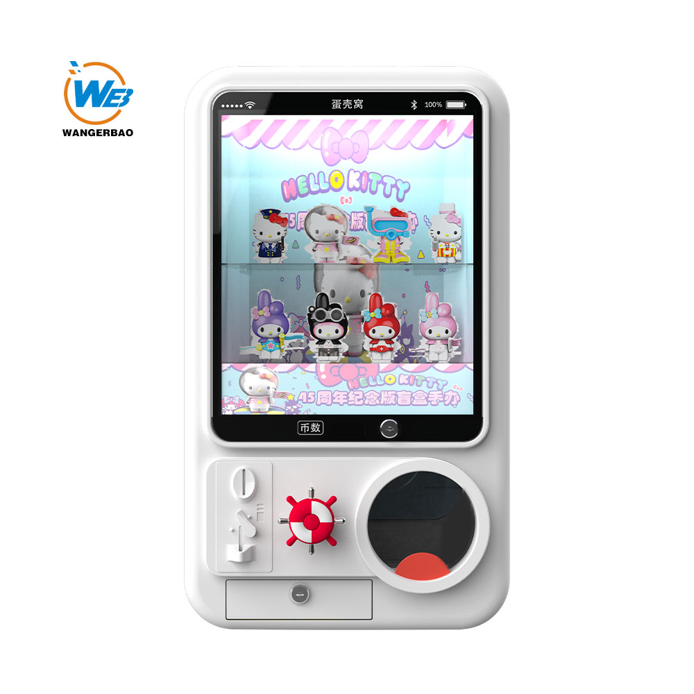 75mm White Mini Gashapon Machine – Toy Display by Dankewo