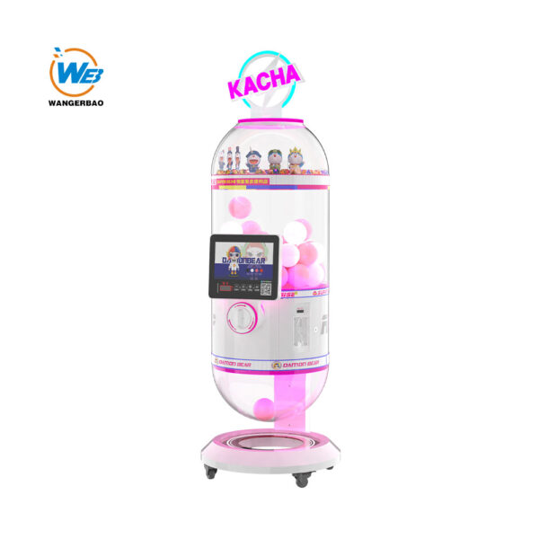 Pink Capsule Gashapon Machine – With Screen | Interactive Vending
