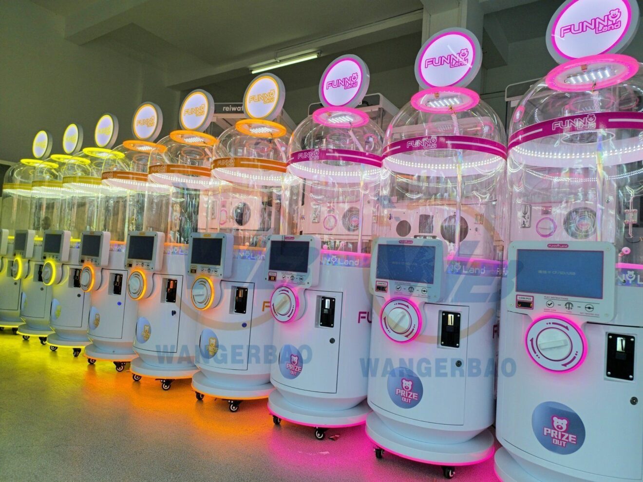Orange Capsule-Shaped Gashapon Machine – Acrylic Poster Display