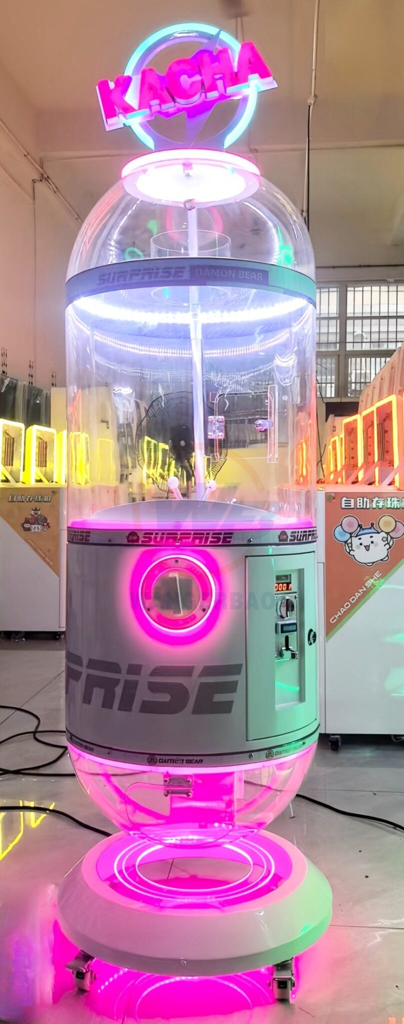 Pink Capsule Gashapon Machine – No Screen | Eye-Catching Design