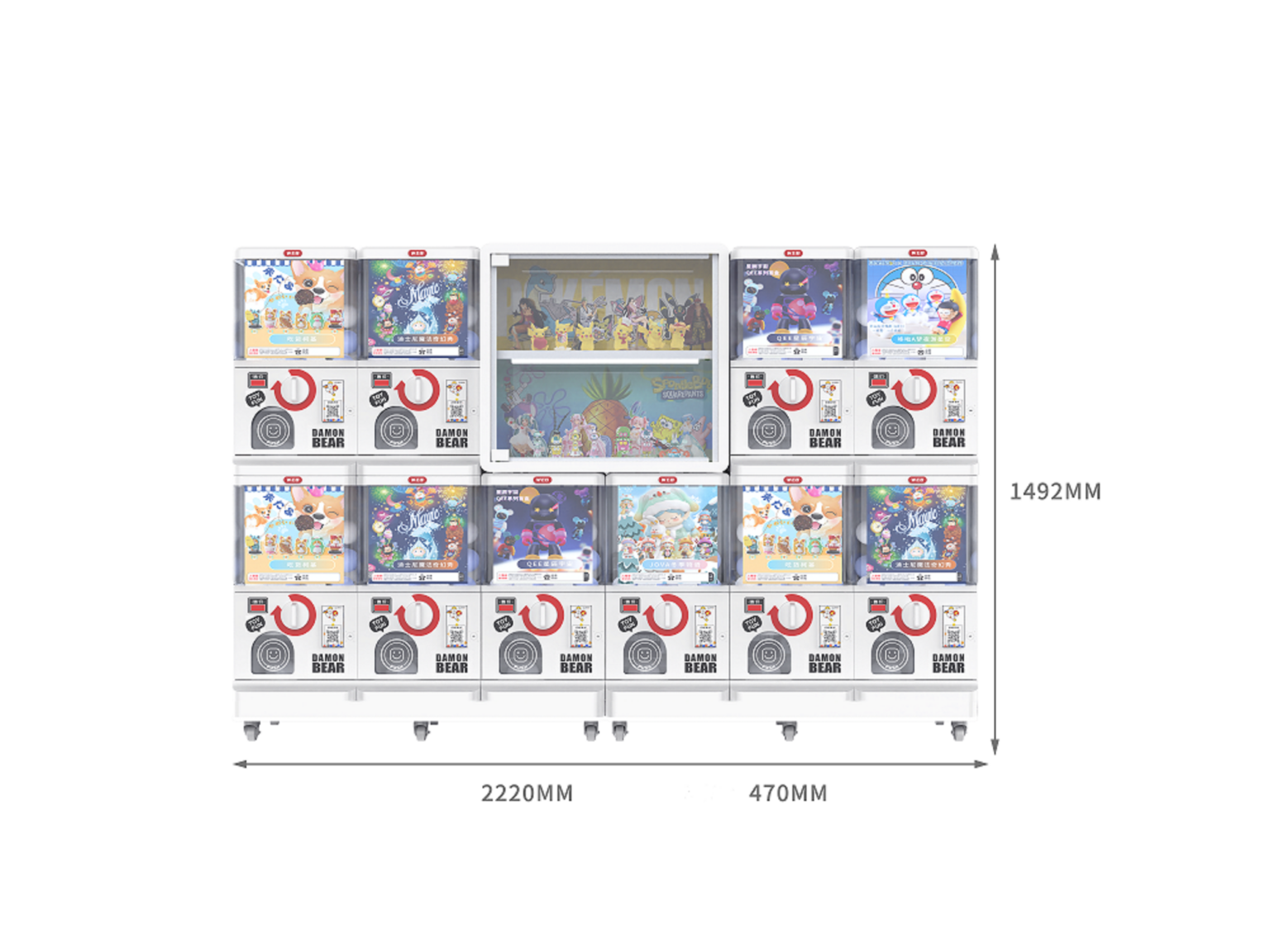 Mini Gashapon Machine DAMON BEAR Metal Gacha Capsule Vending Machine-WANGERBAO - WANGERBAO