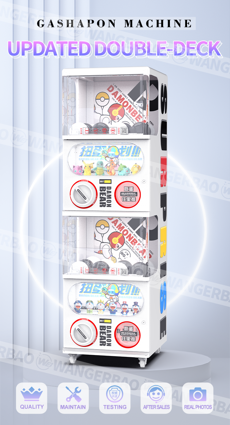 Gacha Machine-2024 Brand New Double-deck Capsule Vending Gashapon ...